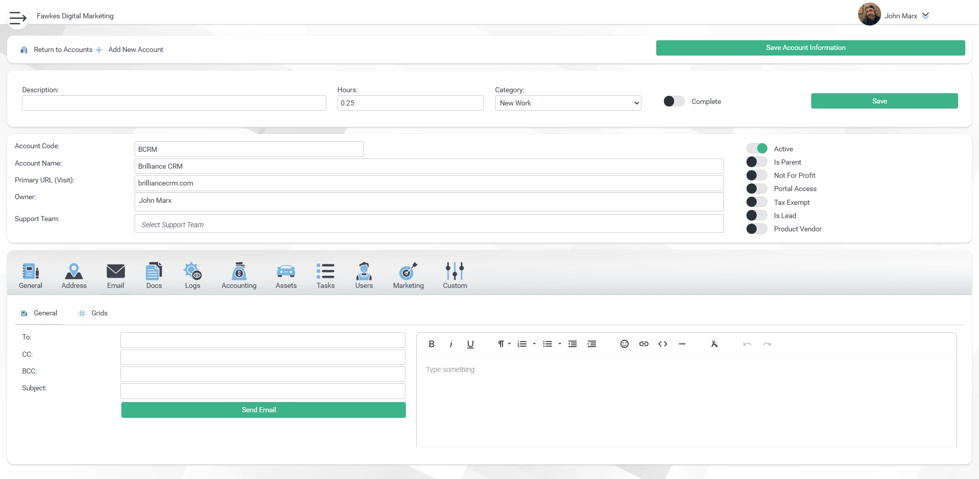 Brilliance CRM Accounts & Leads Module | Lead Tracking, Customer